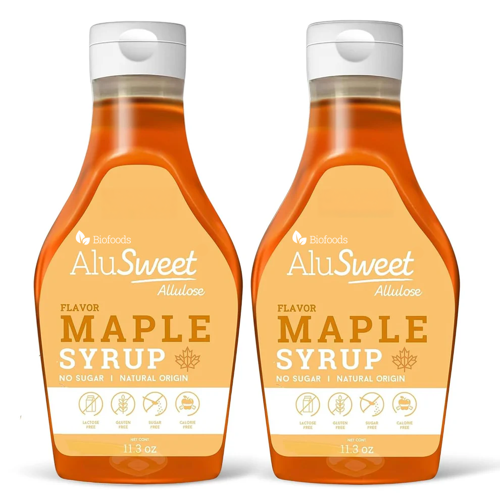 Biofoods Alusweet Maple Syrup - Sugar Free Syrup- 11 fl OZ- 2 Pack ...